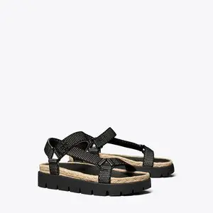 Tory Burch Kira Burch Sandal - Perfect Black/new Ivory/perfect Black