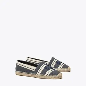 Tory Burch Tory Burch Double T Jacquard Espadrille Blue Chiaro/ash White