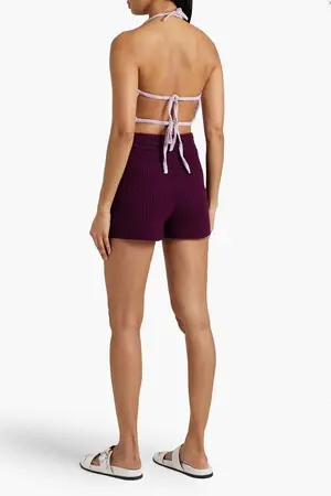 Terry Towelling Il Passo Cropped Cottonterry Halterneck Top