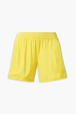 Norma Kamali Norma Kamali Velvet Shorts - Yellow