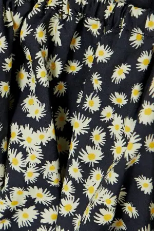 Matteau Cropped Floral-print Cotton-poplin Top