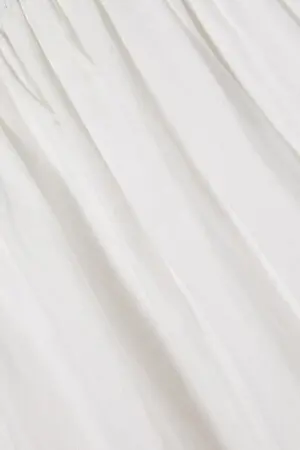 Faithfull The Brand Francesca Shirred Linen Midi Dress In White - 50% Off |  Editorialist