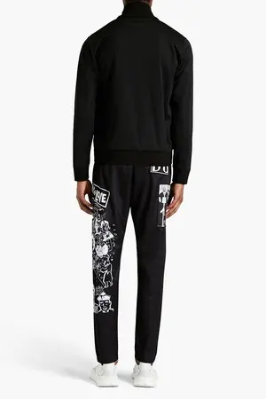 Dolce & Gabbana Appliquéd Printed Satinjersey Track Pants