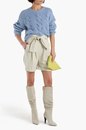 IRO PARIS Maynard Belted Cotton Shorts