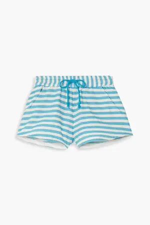 Paradised Paradised Hanna Striped Cotton-Gauze Shorts - Turquoise