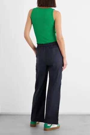 Iris & Ink Leila Linen-blend Twill Cargo Pants