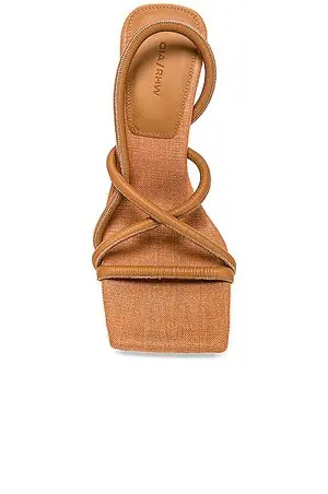 GIA BORGHINI X Rhw Strappy Wedge Sandal In Brown