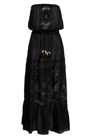 Ramy Brook Sterling Embroidered Cotton Cover-up Maxi Dress