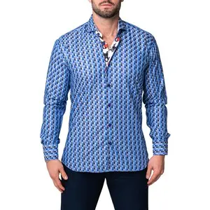 MACEOO Einstein Burn Button-up Shirt