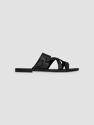 Saint Laurent Culver Mules In Smooth Leather
