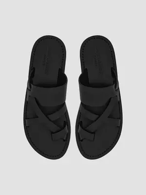 Saint Laurent Culver Mules In Smooth Leather
