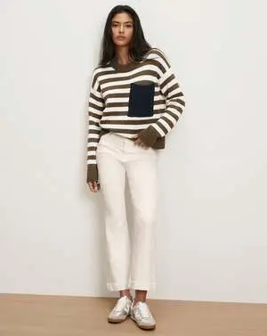 Veronica Beard Carson Kick-flare Jean - Ecru