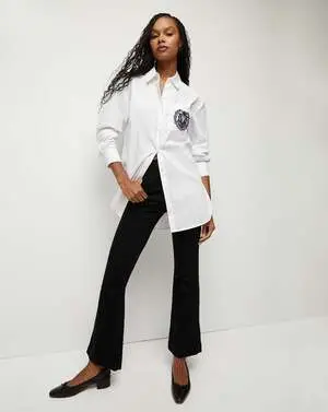 Veronica Beard Carson Kick-flare Jean - Onyx