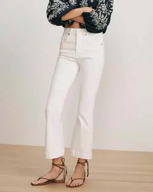 Veronica Beard Carson Kick-flare Jean - White