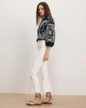 Veronica Beard Carson Kick-flare Jean - White