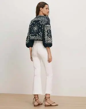 Veronica Beard Carson Kick-flare Jean - White