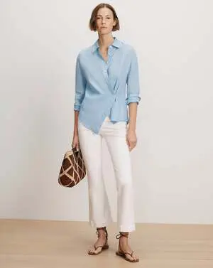 Veronica Beard Carson Kick-flare Jean - White