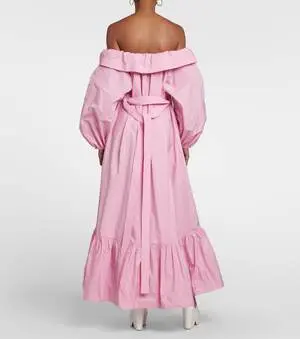 Patou Off-shoulder Faille Maxi Dress