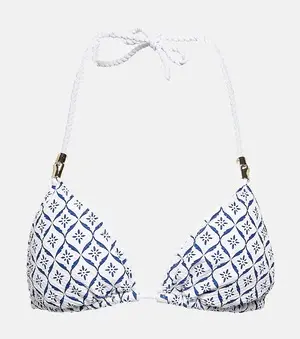 Heidi Klein Printed Triangle Bikini Top