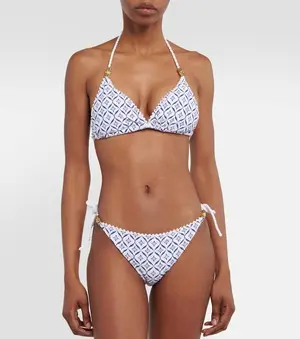Heidi Klein Printed Triangle Bikini Top