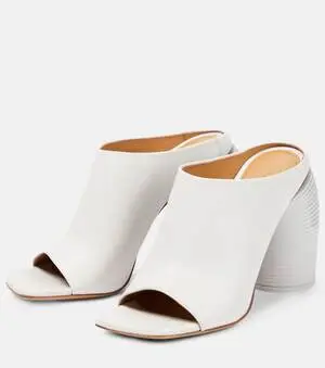 Off-White Leather Mules