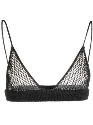 Dodo Bar Or Geddy Knitted Bra Top - Black