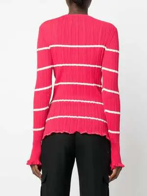 3.1 Phillip Lim Striped Ribbed-knit Top