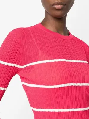 3.1 Phillip Lim Striped Ribbed-knit Top