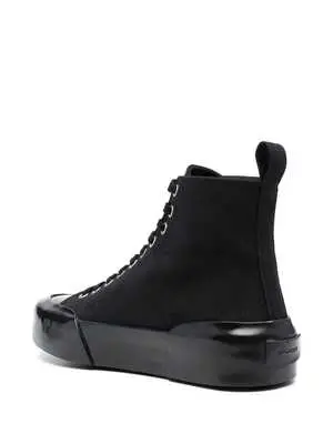 JIL SANDER High-top Canvas Sneakers - Black