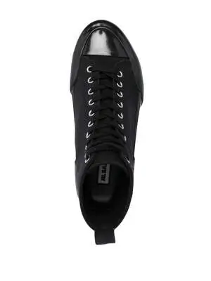 JIL SANDER High-top Canvas Sneakers - Black