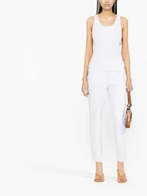 Michael Kors Button-embellished Ribbed Tank Top