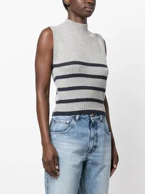 Brunello Cucinelli Striped Cashmere Vest