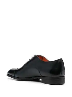 Santoni Leather Oxford Shoes - Black