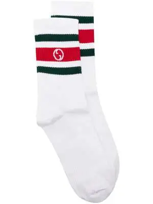 Gucci Interlocking G Mid-calf Socks - White