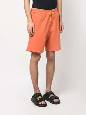 Rhude Embroidered Cotton Track Shorts - Orange