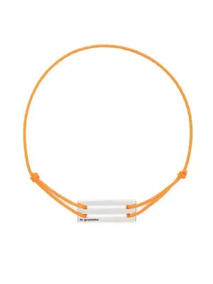 Le Gramme 2.5g Sterling Silver Cord Bracelet - Orange