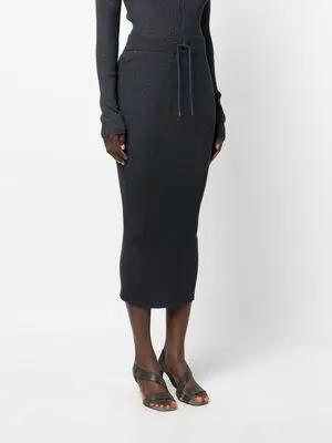 Brunello Cucinelli Ribbed-knit Midi Skirt