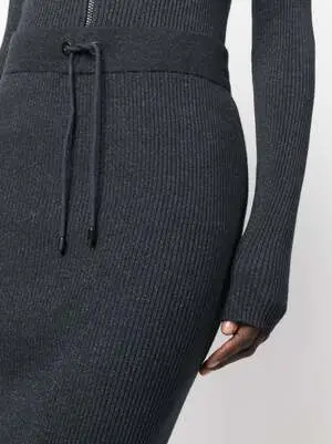 Brunello Cucinelli Ribbed-knit Midi Skirt