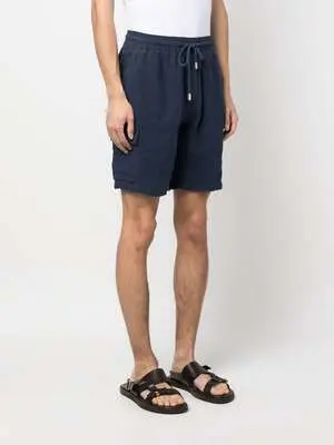 Vilebrequin Navy Linen Cargo Shorts - Blue