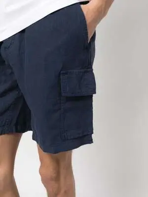 Vilebrequin Navy Linen Cargo Shorts - Blue