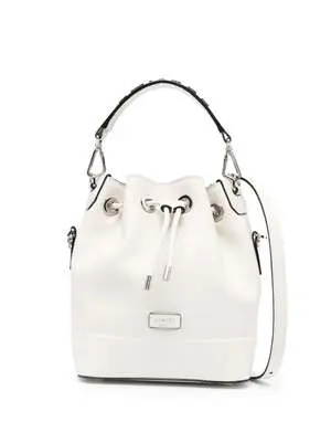 LANCEL Grained-texture Leather Bucket Bag