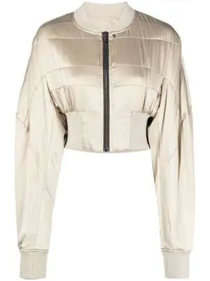 Rick Owens Girders Cropped Bomber Jacket - Neutrals