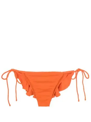 CLUBE BOSSA Malgosia Ruffle-hem Bikini Bottoms - Orange