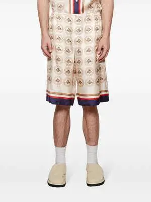 Gucci Graphic-print Silk Shorts