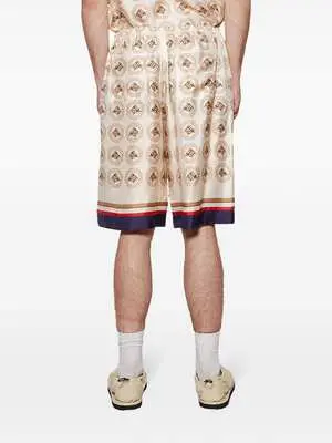Gucci Graphic-print Silk Shorts