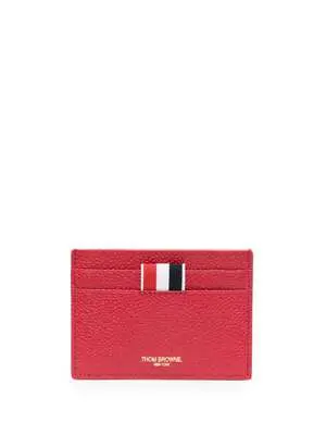 Thom Browne Anchor-embroidered Leather Cardholder