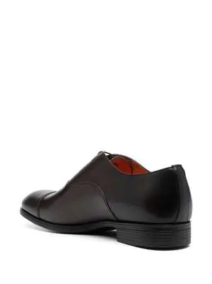 Santoni Almond-toe Leather Lace-up Shoes - Brown