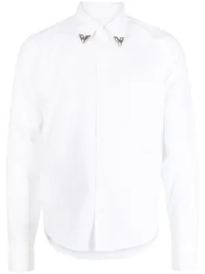 Off-White Straight-point Collar Shirt