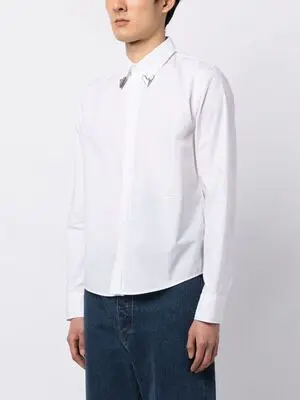 Off-White Straight-point Collar Shirt