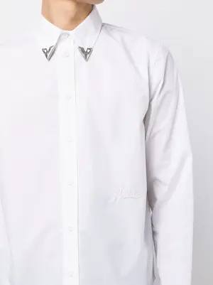 Off-White Straight-point Collar Shirt